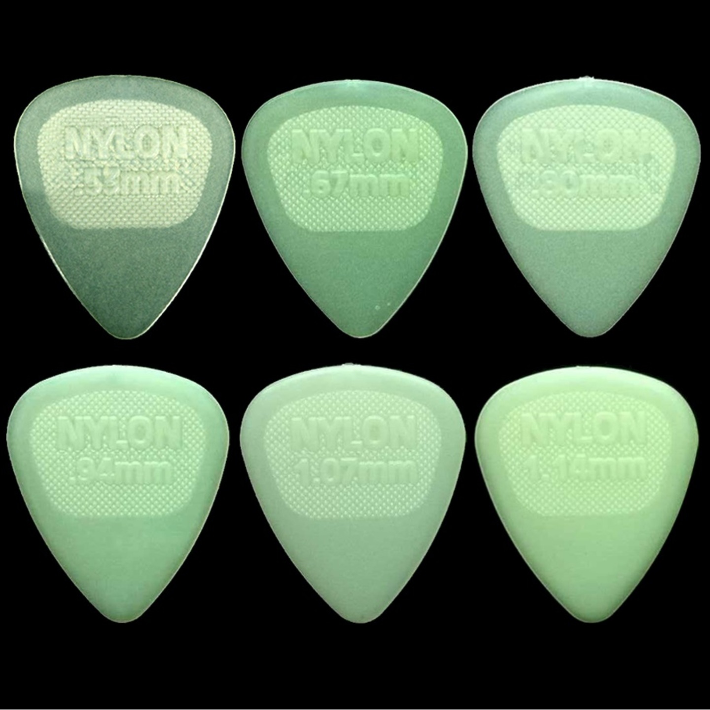 Jim Dunlop Nylon Glow Standard 446 Guitar Picks (12pc) Jim Dunlop Nylon Glow Standard 446 Guitar Picks (12pc)